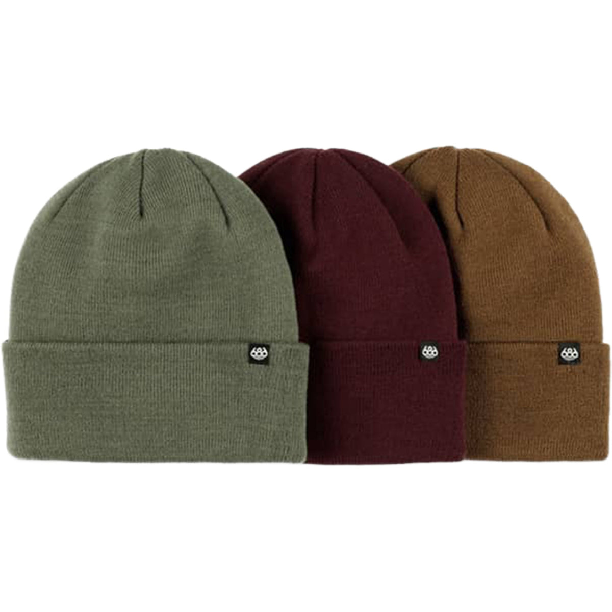 686 Standard Roll Up Beanie 3 Pack Neutral Pack – Sanction Skate And Snow