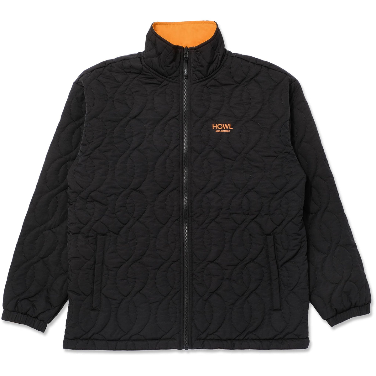 Howl Reversible Coaches Jacket Black Peach 2025 – Sanction Skate And Snow