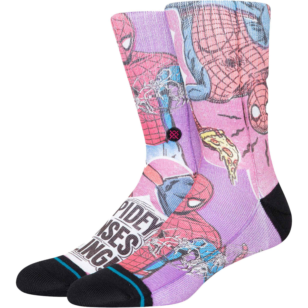 Stance Kids Marvel Spidey Senses Crew Socks Magenta - Sanction Skate ...